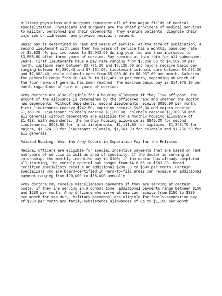 About Military Doctors | PDF | Physician | Military Rank