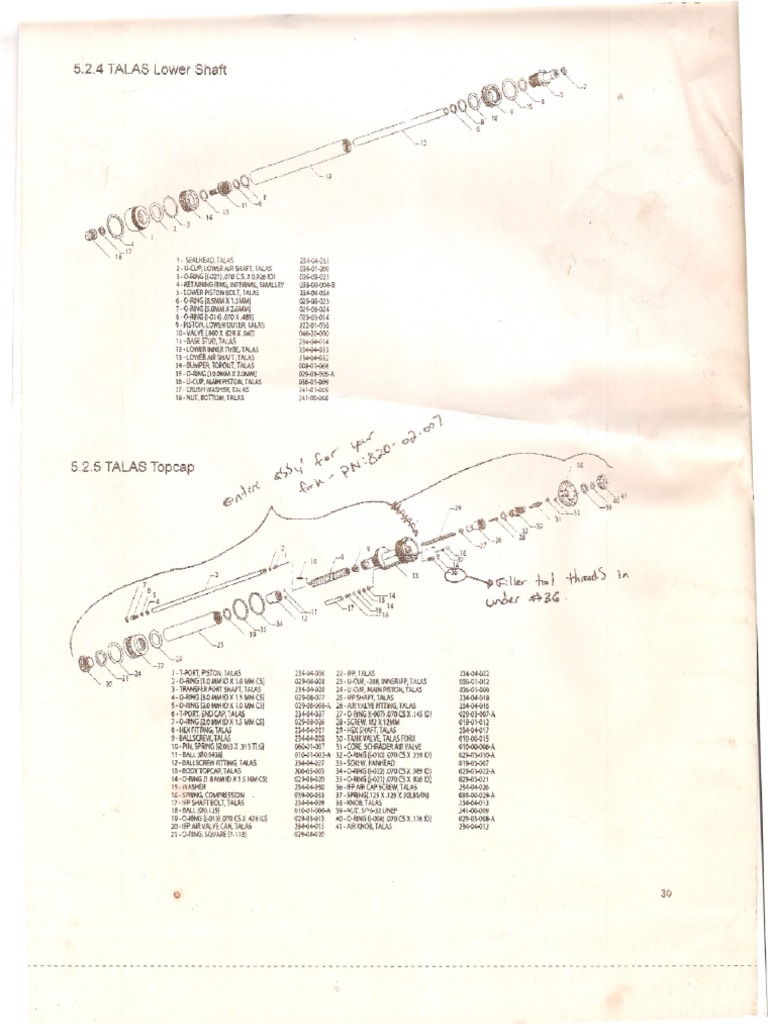 TALAS Lower Shaft Specifications | PDF