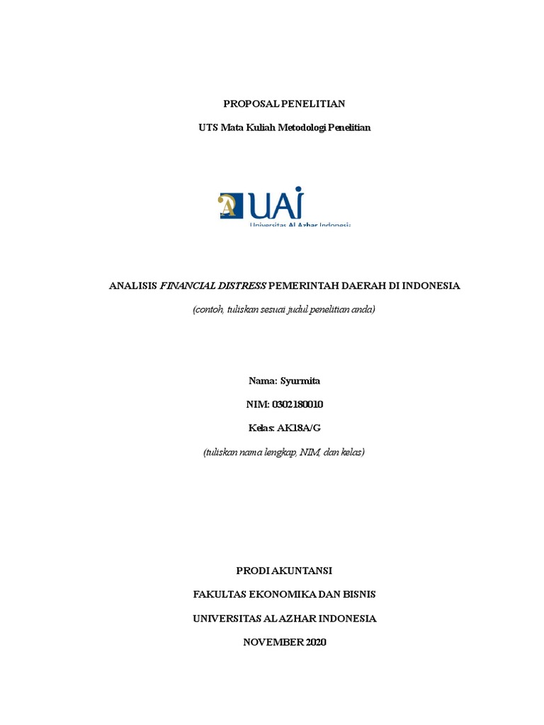 Template Proposal Penelitian | PDF