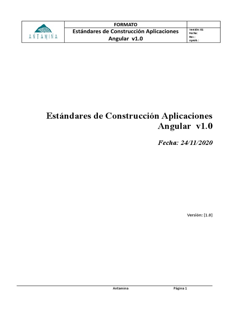 Estándares de Construcción Aplicaciones Angular v1.0 | PDF | Programación | Constructor ...