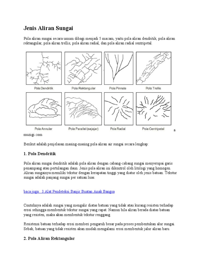 POLA Jenis Aliran Sungai | PDF