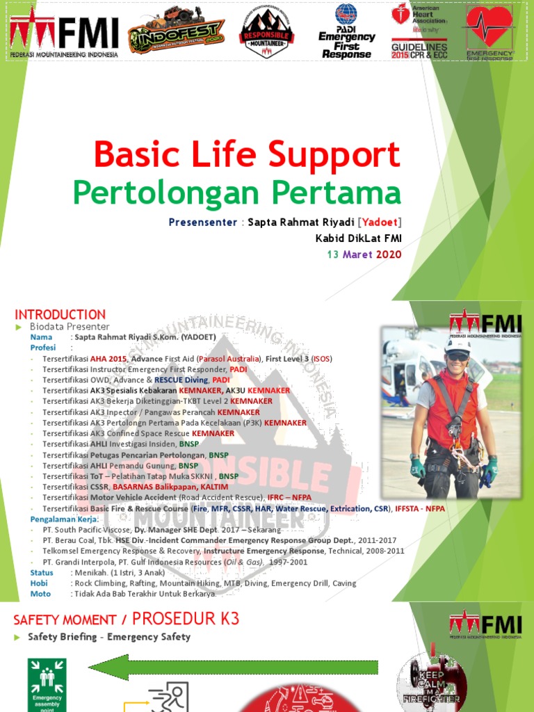 01 - Basic Life Support - Dasar BLS | PDF | Emergency Management ...
