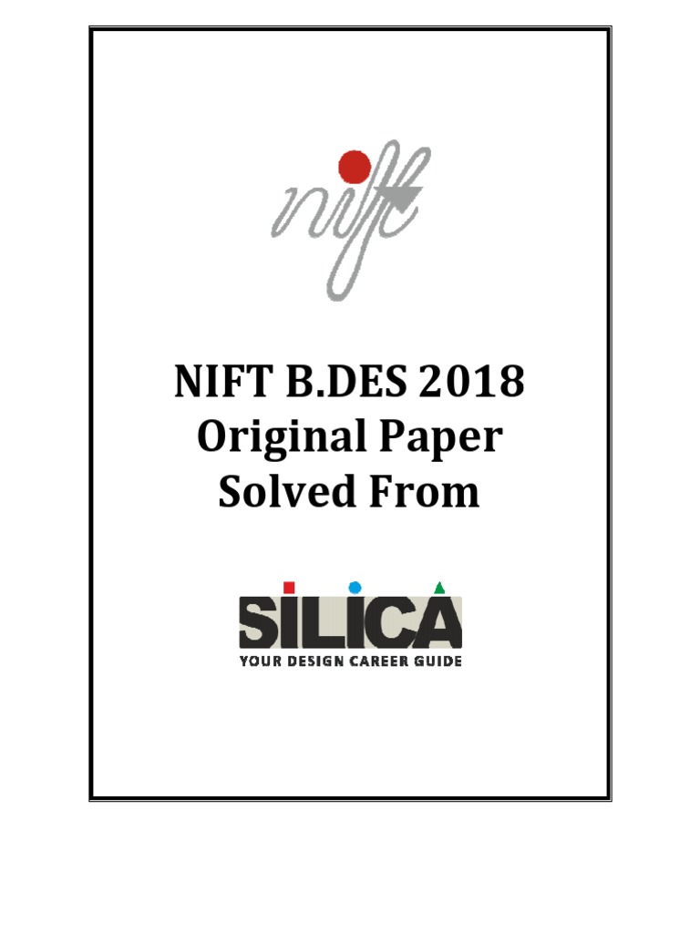 Nift Original Paper Solved From FT B.DES 2018 Original Paper Solved ...