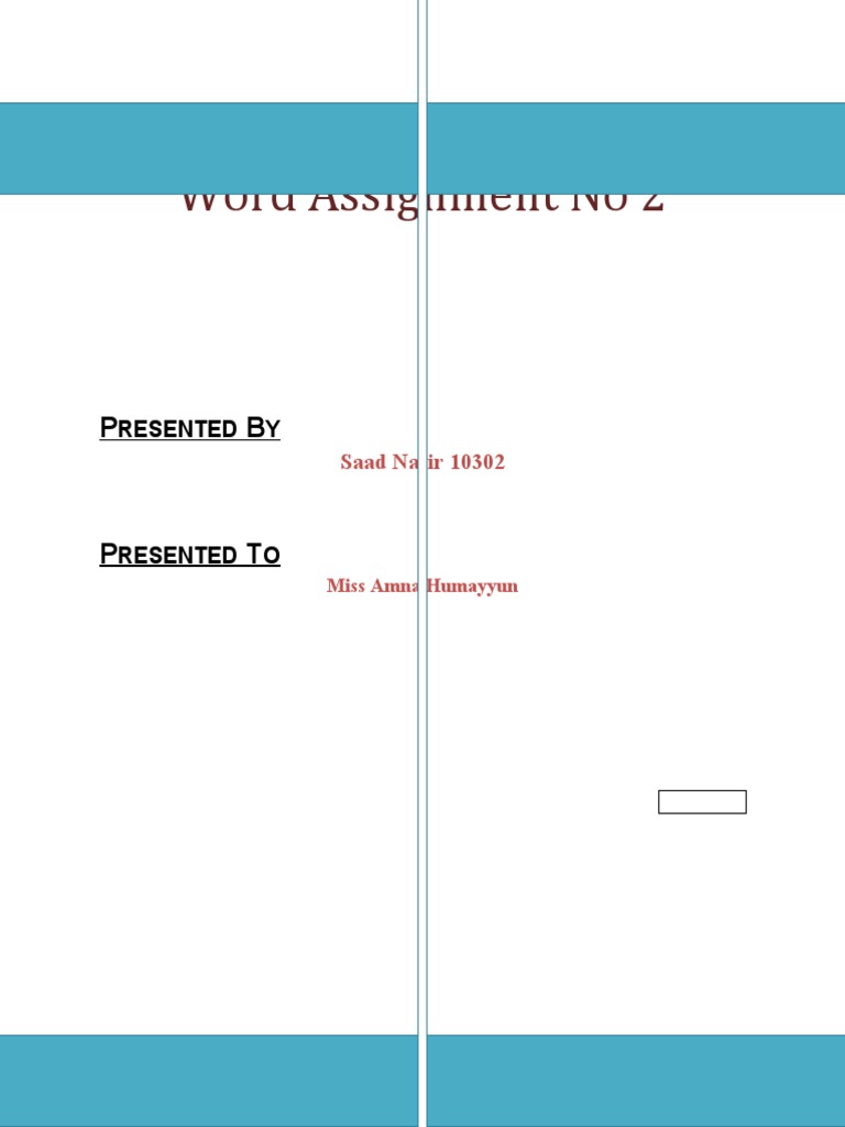 Word Assignment No 2: Resented Y | PDF | Laptop | Manufactured Goods