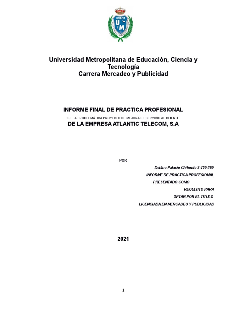 Empresa Atlantic Telecom, S.A | PDF | Cliente | Servicio al Cliente