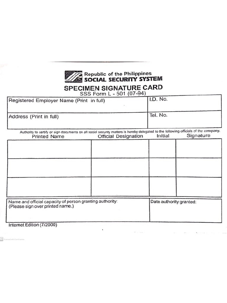 Sss Form l501 | PDF