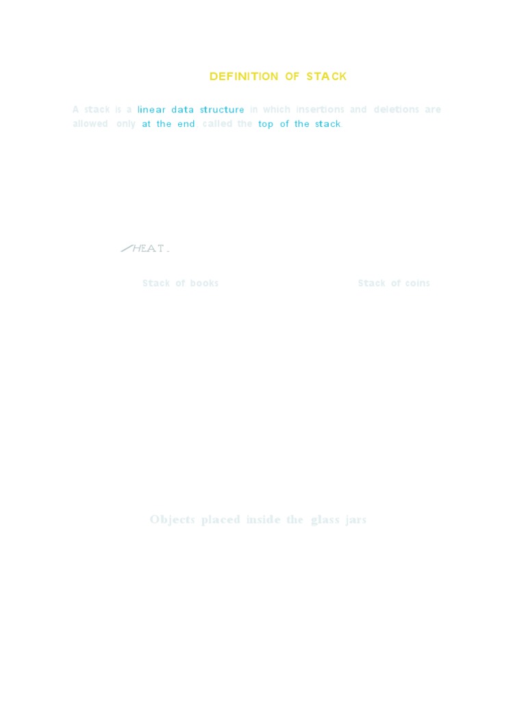 Definition of Stack: A Stack Is A in Which Insertions and Deletions Are ...