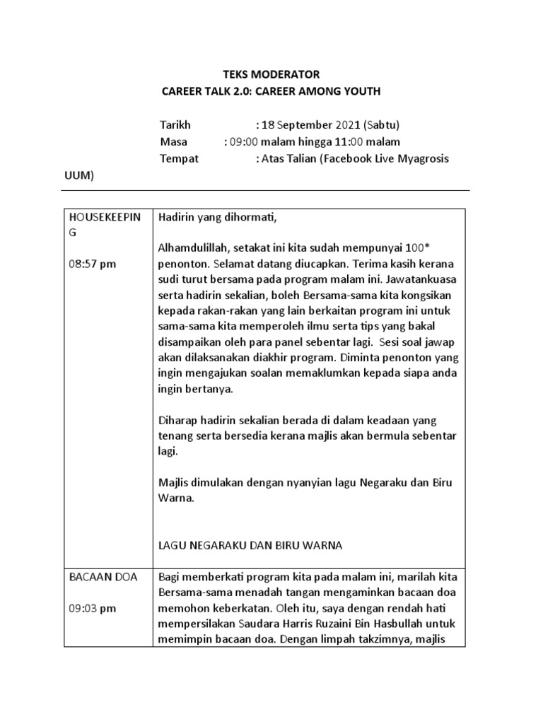 Teks Moderator CT 2.0 | PDF