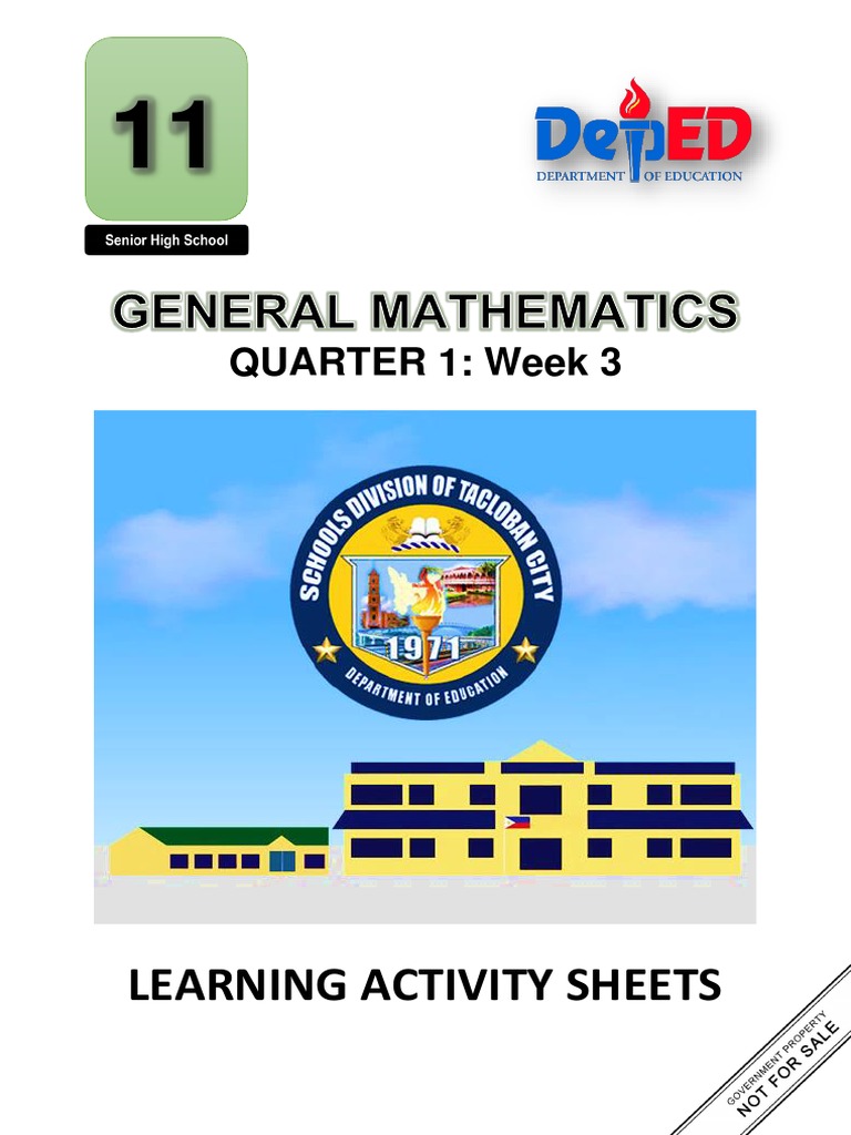 Learning Activity Sheets: QUARTER 1: Week 3 | PDF | Asymptote | Mathematics
