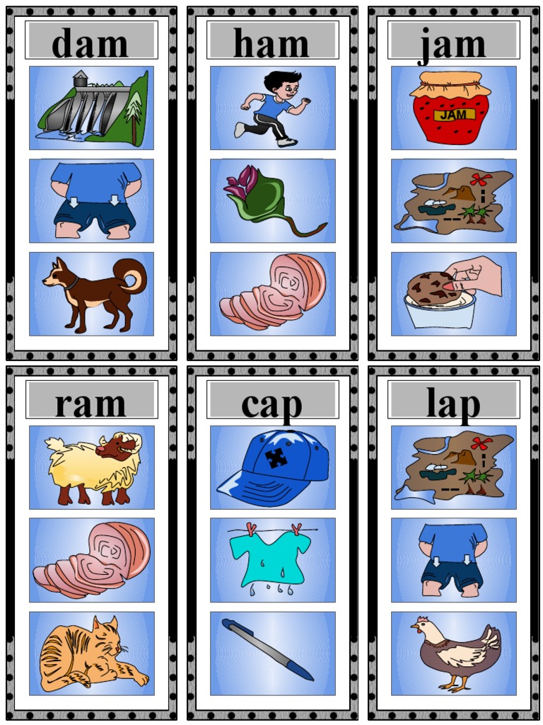Free Printable CVC Picture Cards | PDF