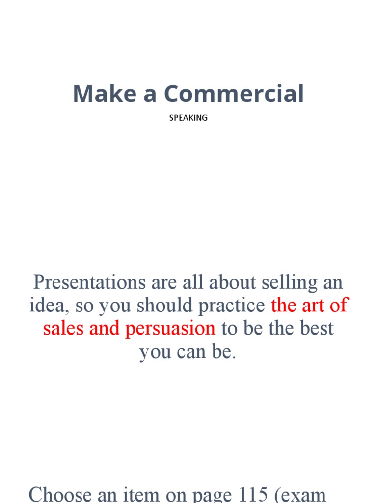 Make A Commercial ASSIGNMENT | PDF