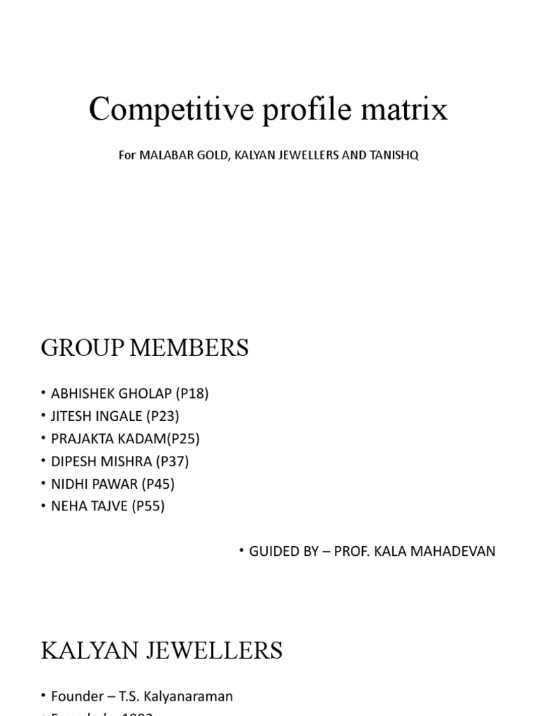 Competitive Profile Matrix-1 | PDF