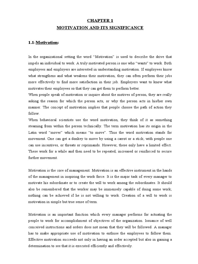 Motivation and Its Significance | PDF | Self Actualization | Motivational