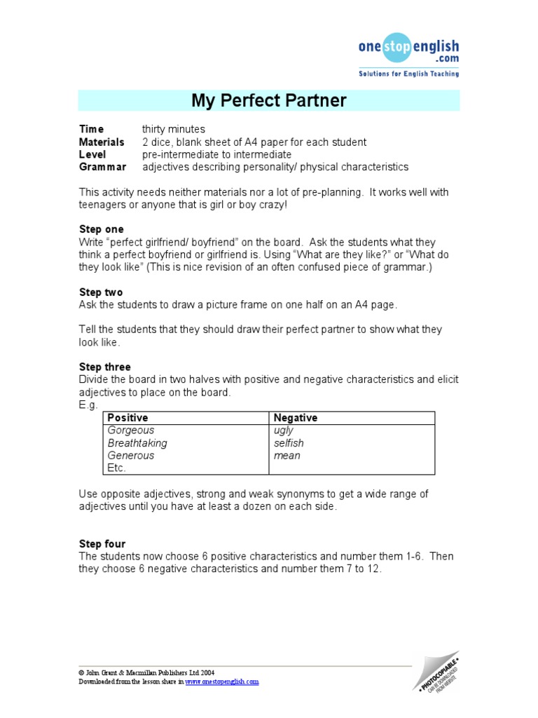 Adjectives Describing Personality - Physical Characteristics | PDF ...