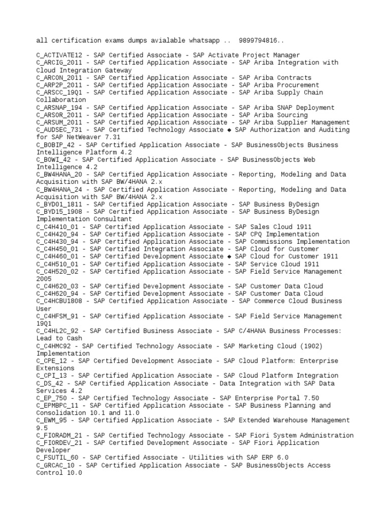 All Cerfication Mane | PDF | Information Technology Management | Software Development