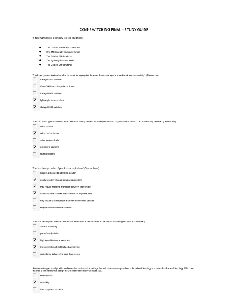 Ccnp Switching Final Pdf Network Switch Router Computing