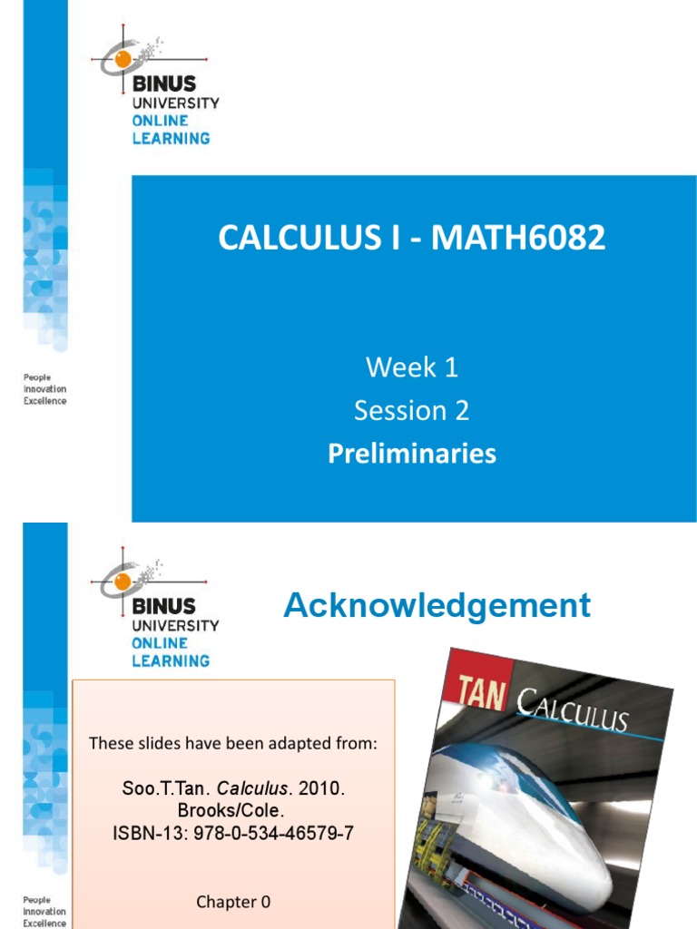 Calculus I Preliminaries Overview | PDF | Function (Mathematics) | Slope