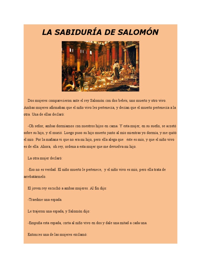 La Sabiduría de Salomón | PDF