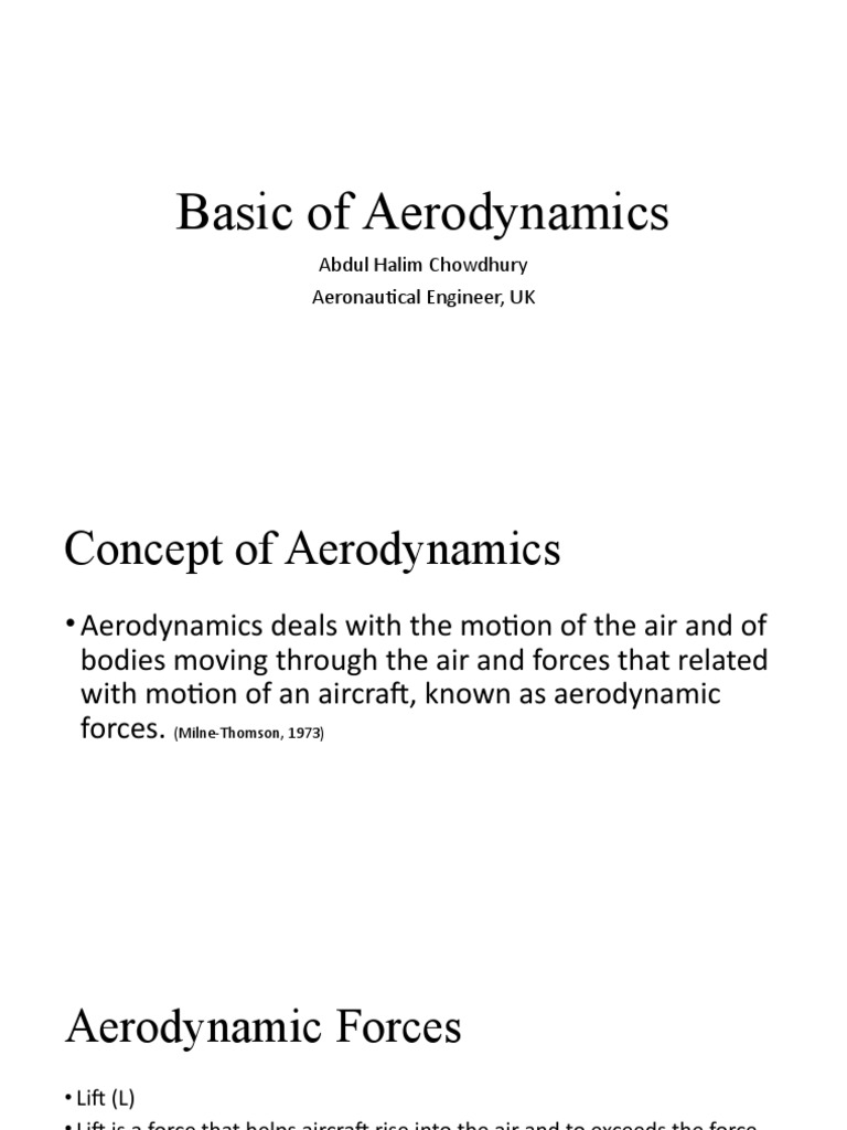 Basic Aerodynamics | PDF