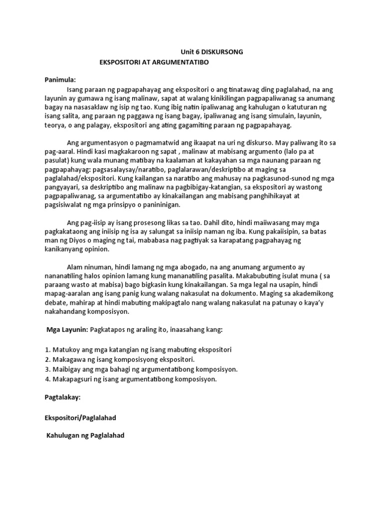 Masining Unit 6 | PDF