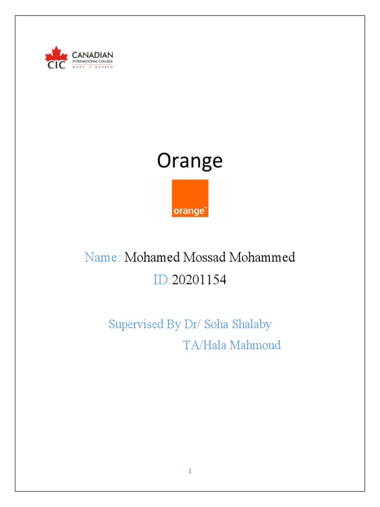 Orange: Vision, Mission, Goals, Objectives and Environmental Analysis ...