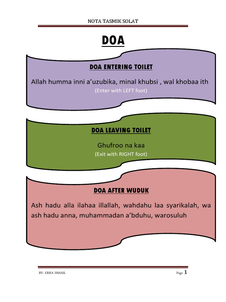 Nota Doa Dalam Solat | PDF
