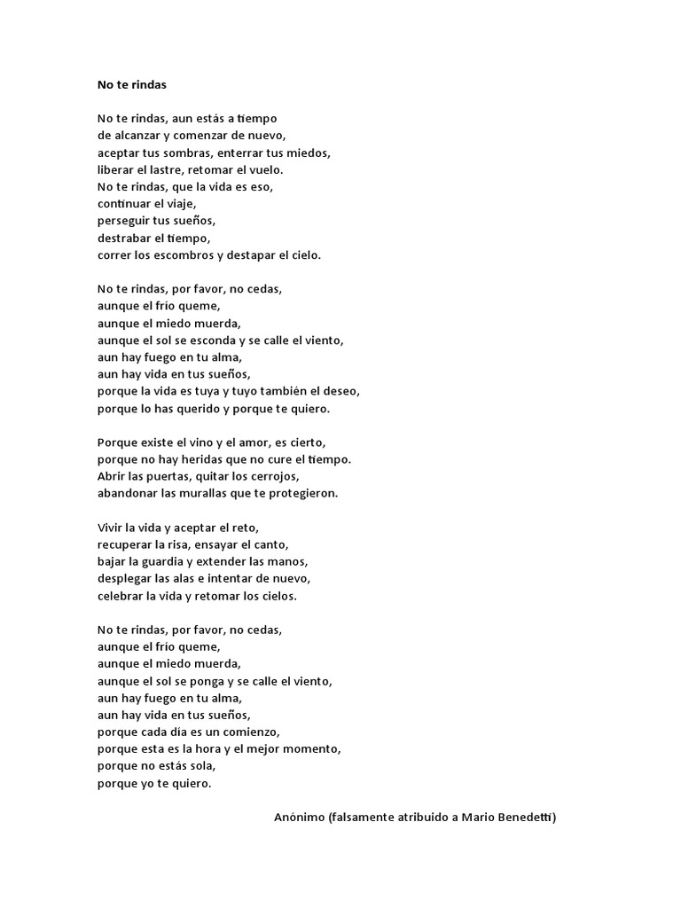 Poema No Te Rindas | PDF