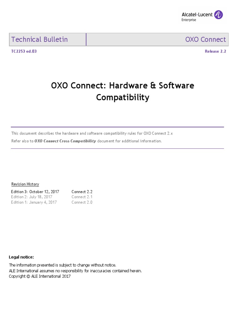 OXO Connect: Hardware & Software Compatibility | PDF | Central ...