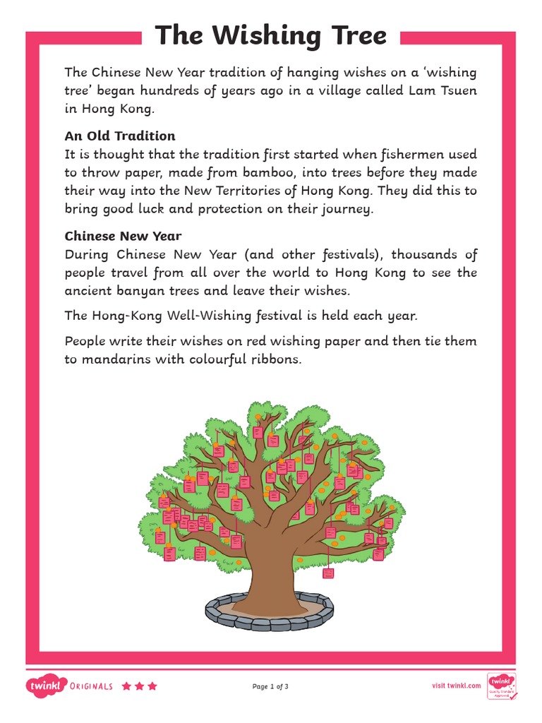 Chinese New Year Wishing Tree Tradition | PDF