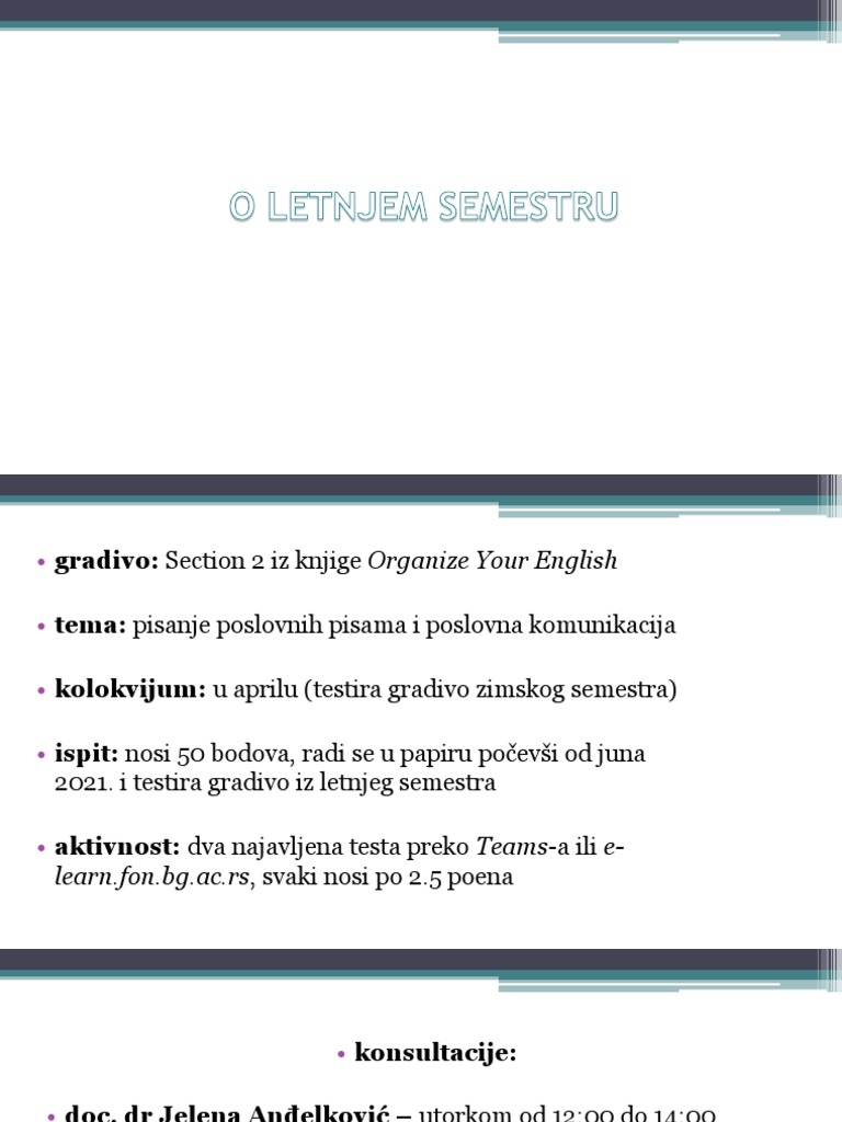 Pisanje Poslovnog Pisma-Uvod | PDF | Comma | Writing