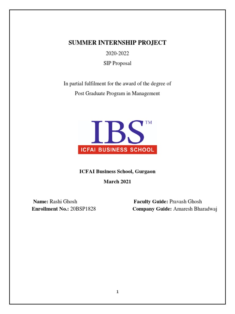 Summer Internship Project: 2020-2022 SIP Proposal | PDF | Social Media ...