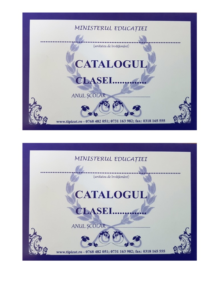 Eticheta Catalog Scolar | PDF