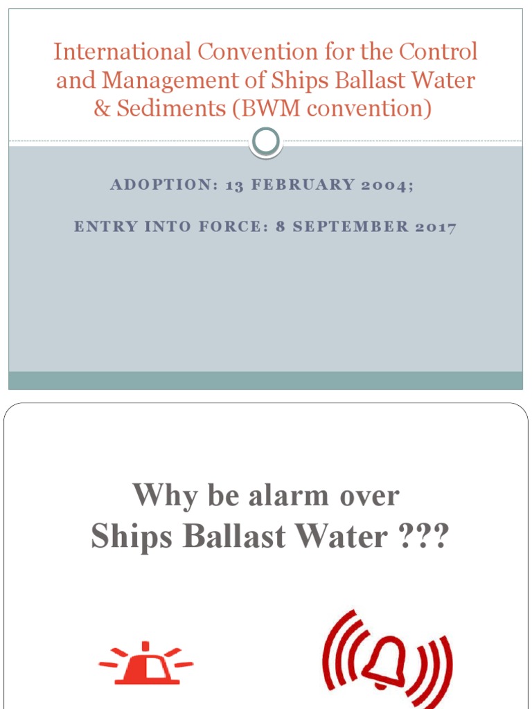 7.1 Proposed Annex VII - BWM Convention | PDF | Pump | Water