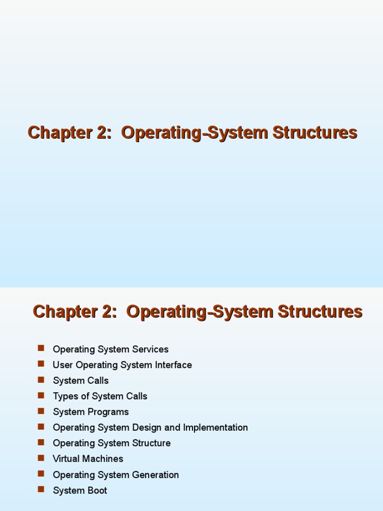 Chapter 2: Operating-System Structures | PDF | Operating System | Kernel (Operating System)