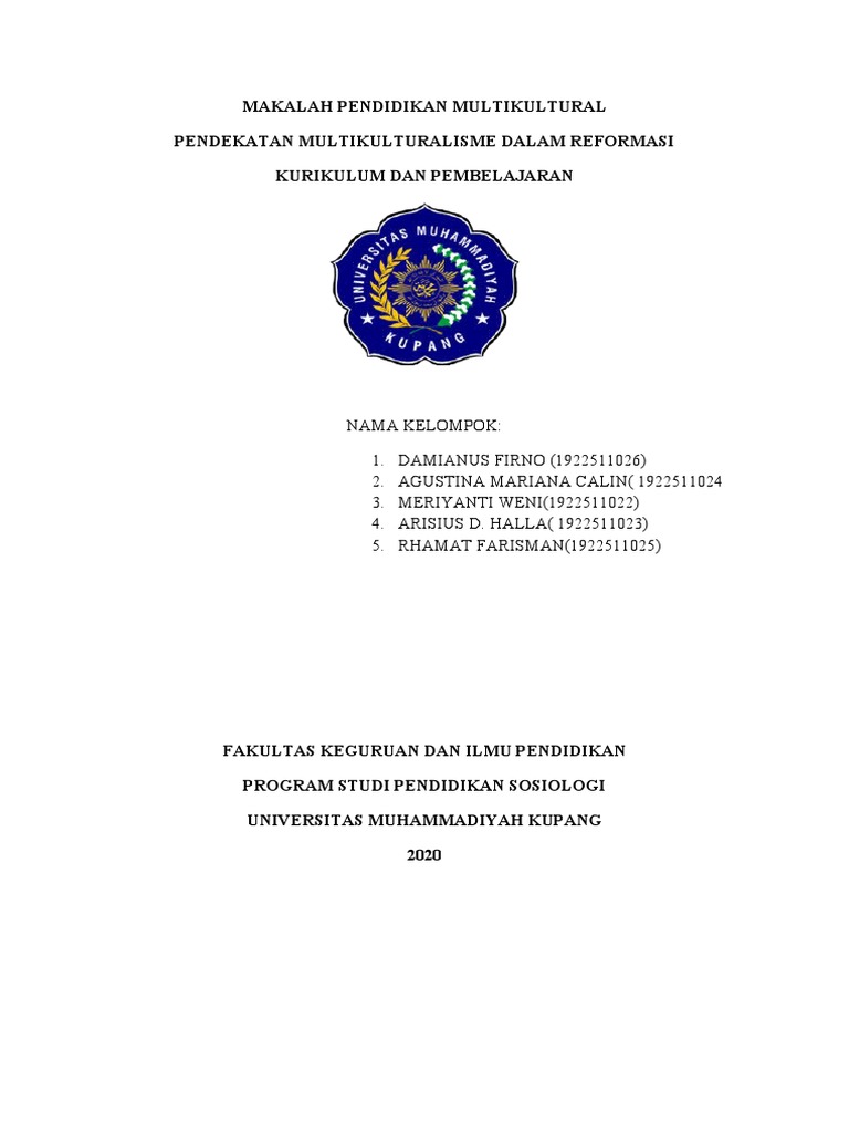 Makalah Pendidikan Multikultural | PDF