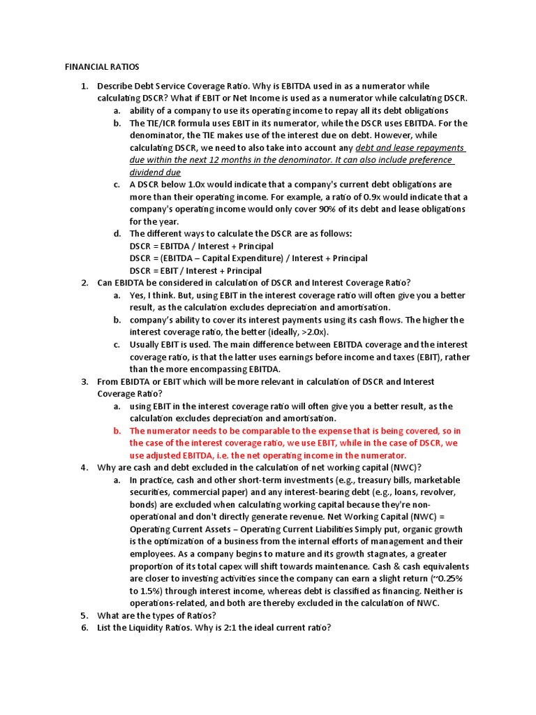 Ratio Analysis Interview Questions | PDF | Share Repurchase | Dividend