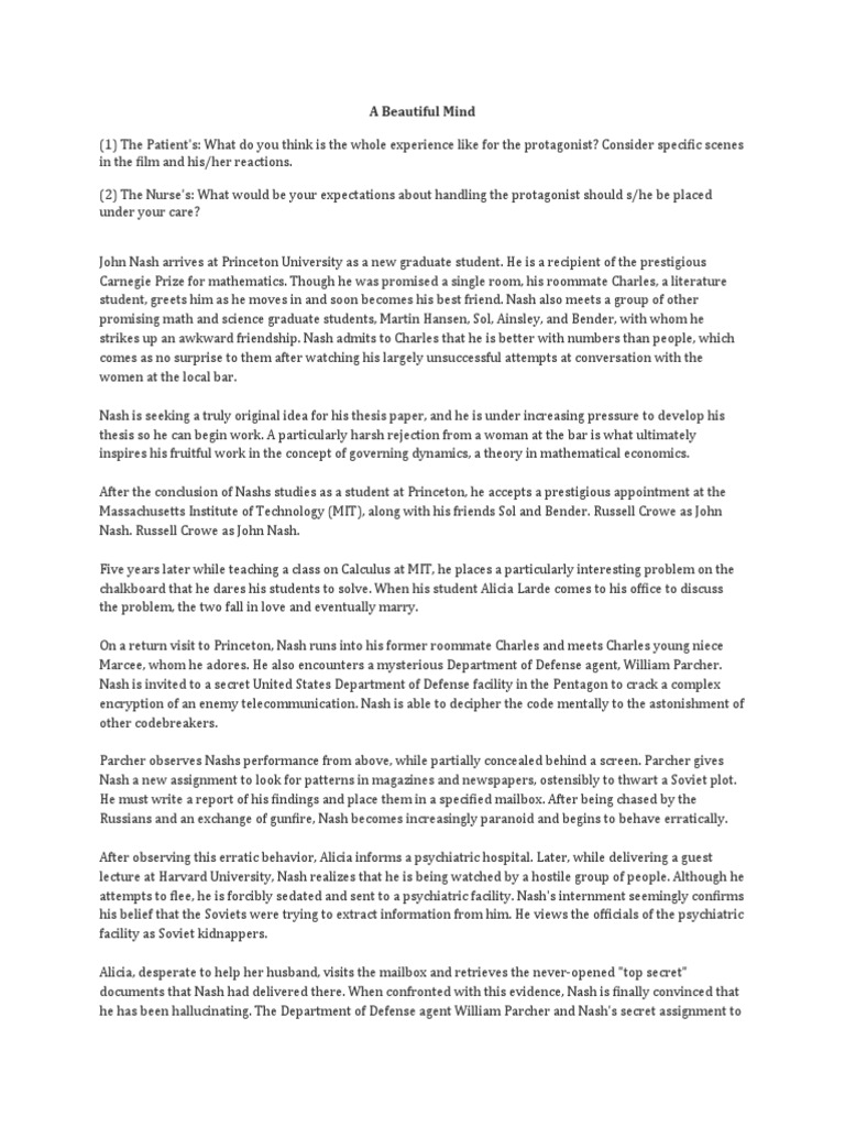 Understanding John Nash's Struggles with Schizophrenia | PDF | Psychiatry