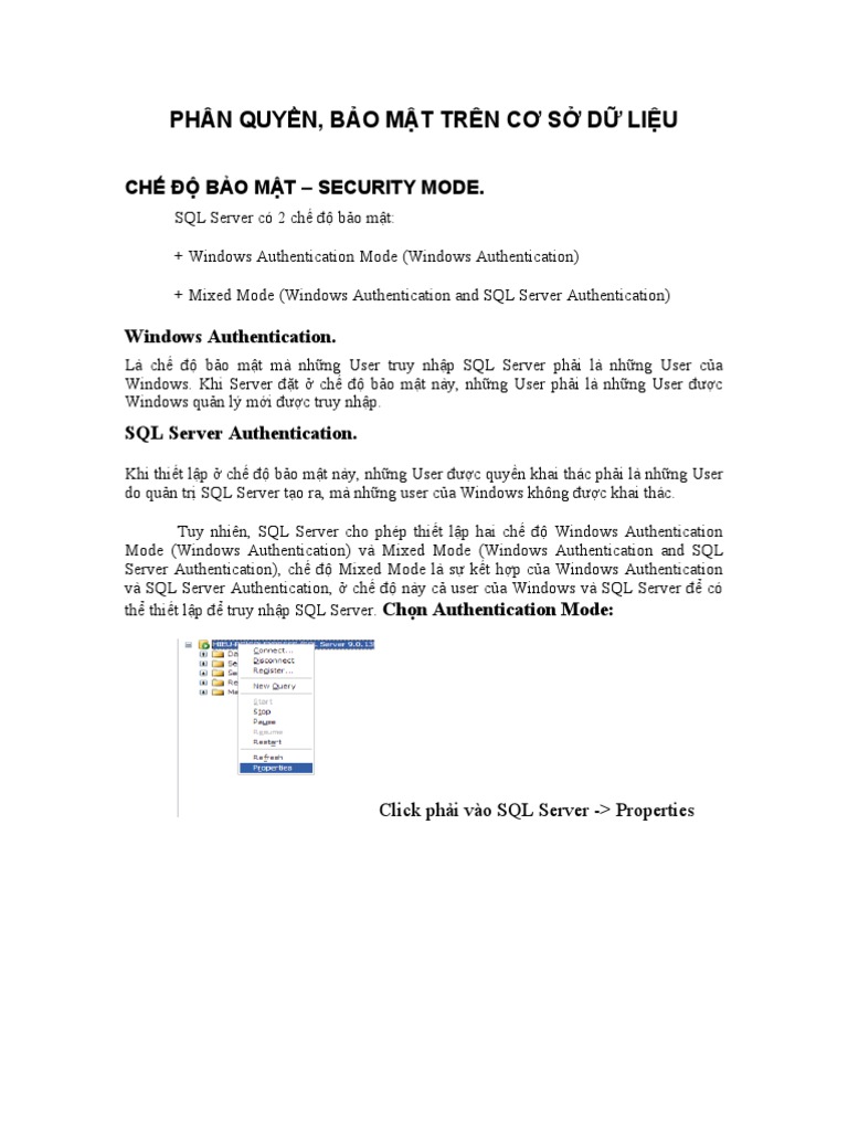 Phan Quyen Trong SQL | PDF