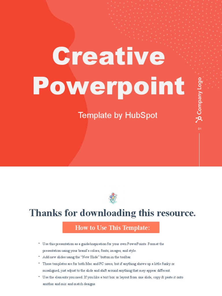 Creative Powerpoint Template Guide | PDF | Microsoft Power Point | Page Layout