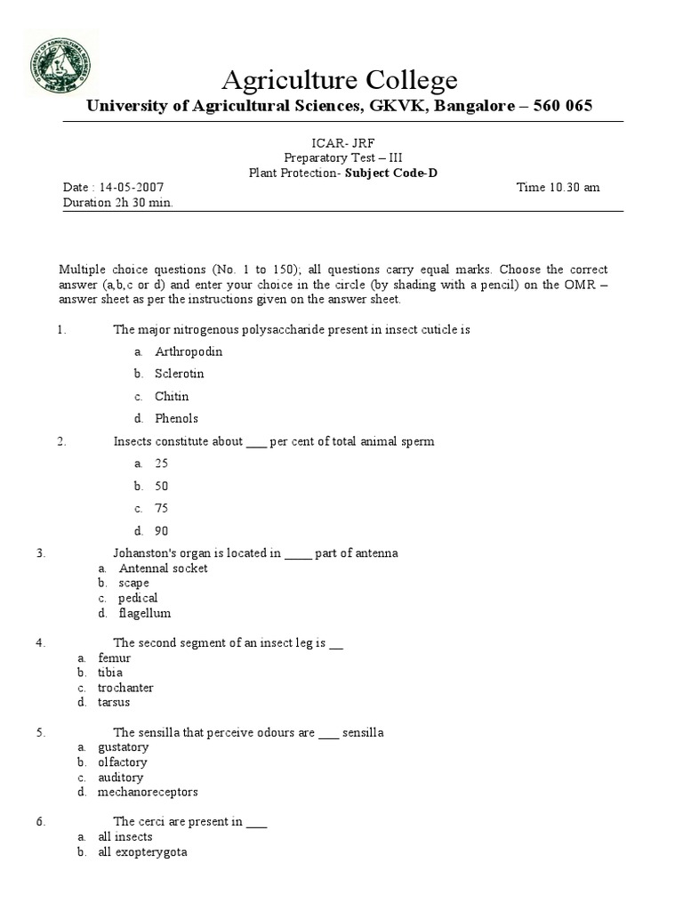 JRF Paper 1 | Download Free PDF | Insects | Pupa