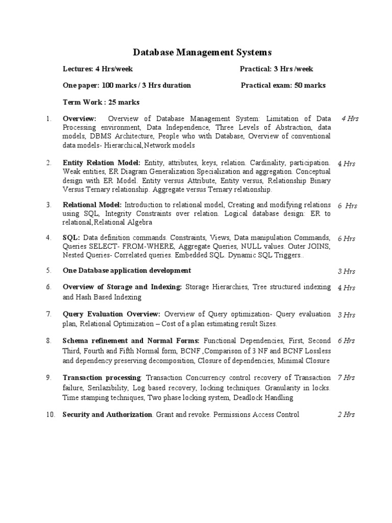Syllabus Mca Sem 3 Relational Model Inheritance Object Oriented Programming 4475