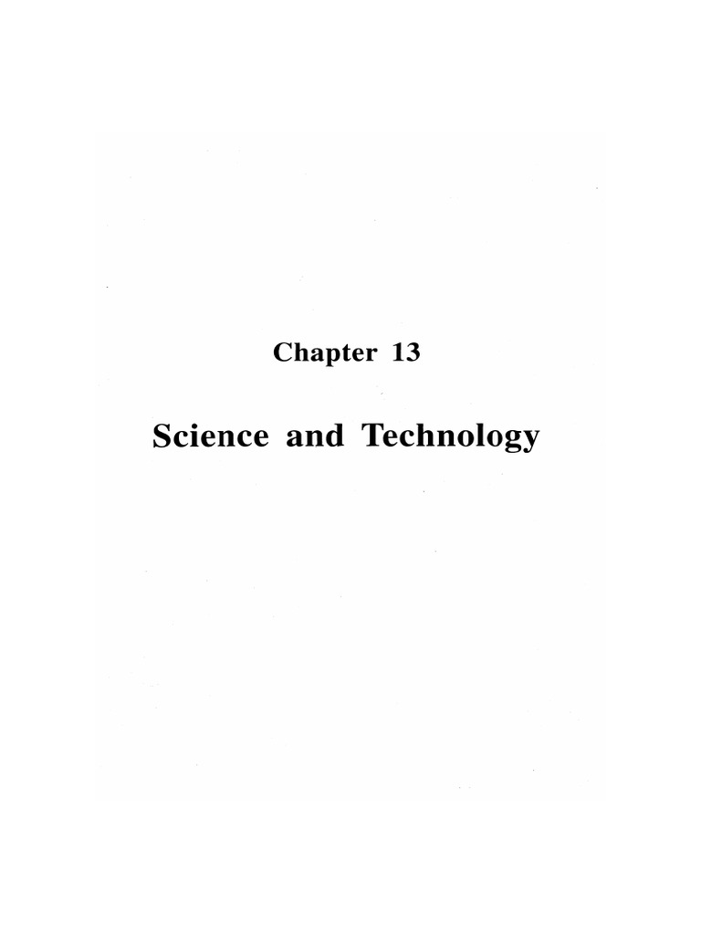 Chapter 13 - Science and Technology | PDF