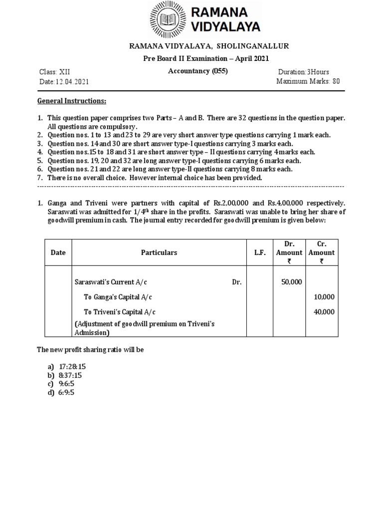 PB 2 - Accounts QP | PDF | Fixed Asset | Book Value