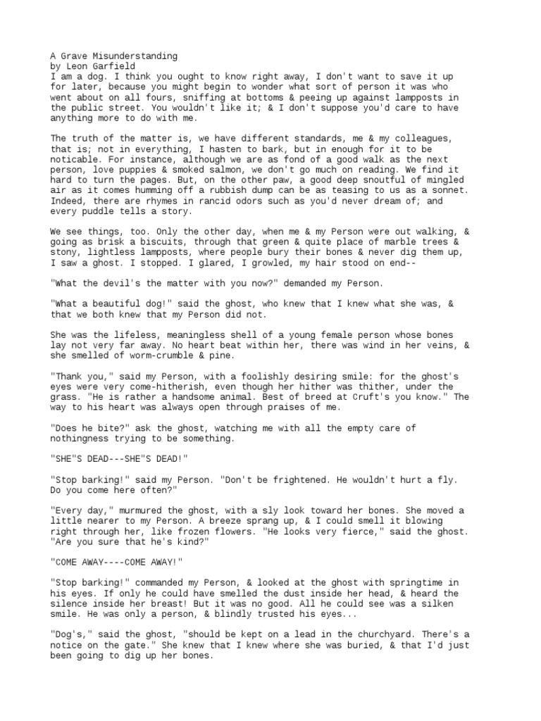 A Grave Misunderstanding | PDF