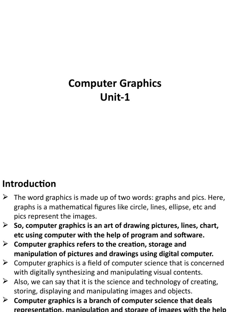 Computer Graphics Overview | PDF | Computer Graphics | Computer Aided ...