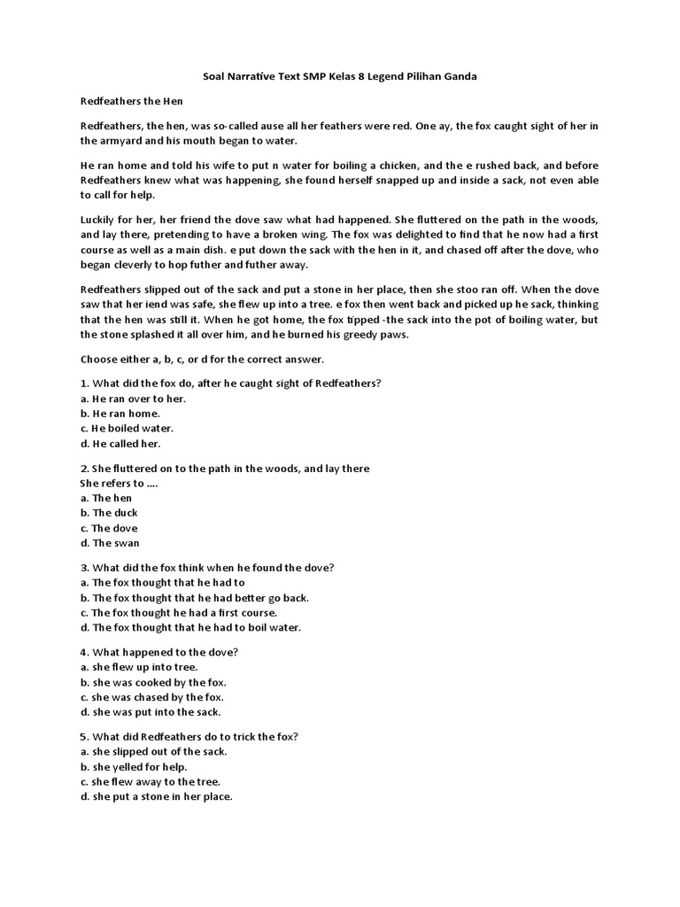 KUMPULAN Soal Narrative Text | PDF | Giraffe | Zoology