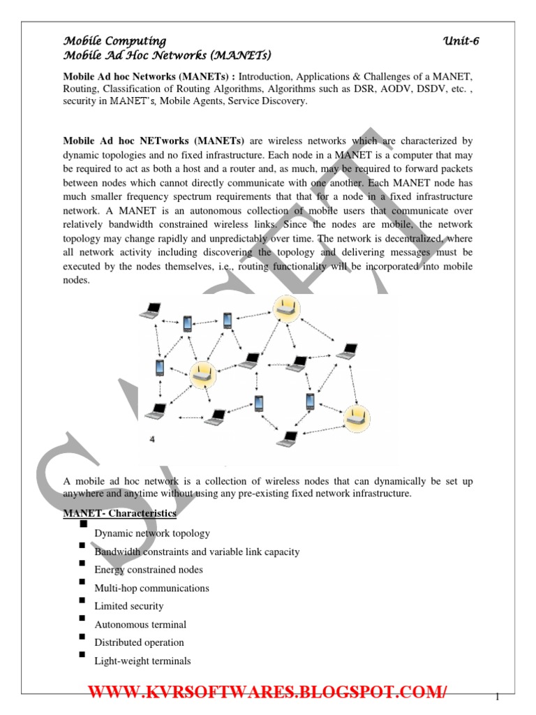 Mobile Ad Hoc Networks (Manets) | PDF | Wireless Ad Hoc Network | Routing