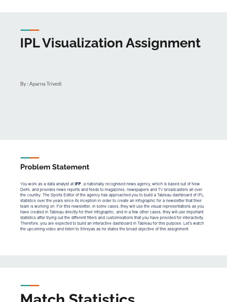 IPL Visualization Assignment - Aparna | PDF