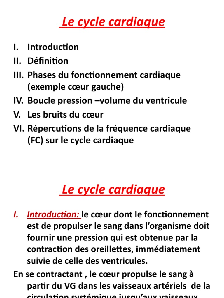 3 - Le Cycle Cardiaque | PDF | Cœur | Atrium (anatomie)