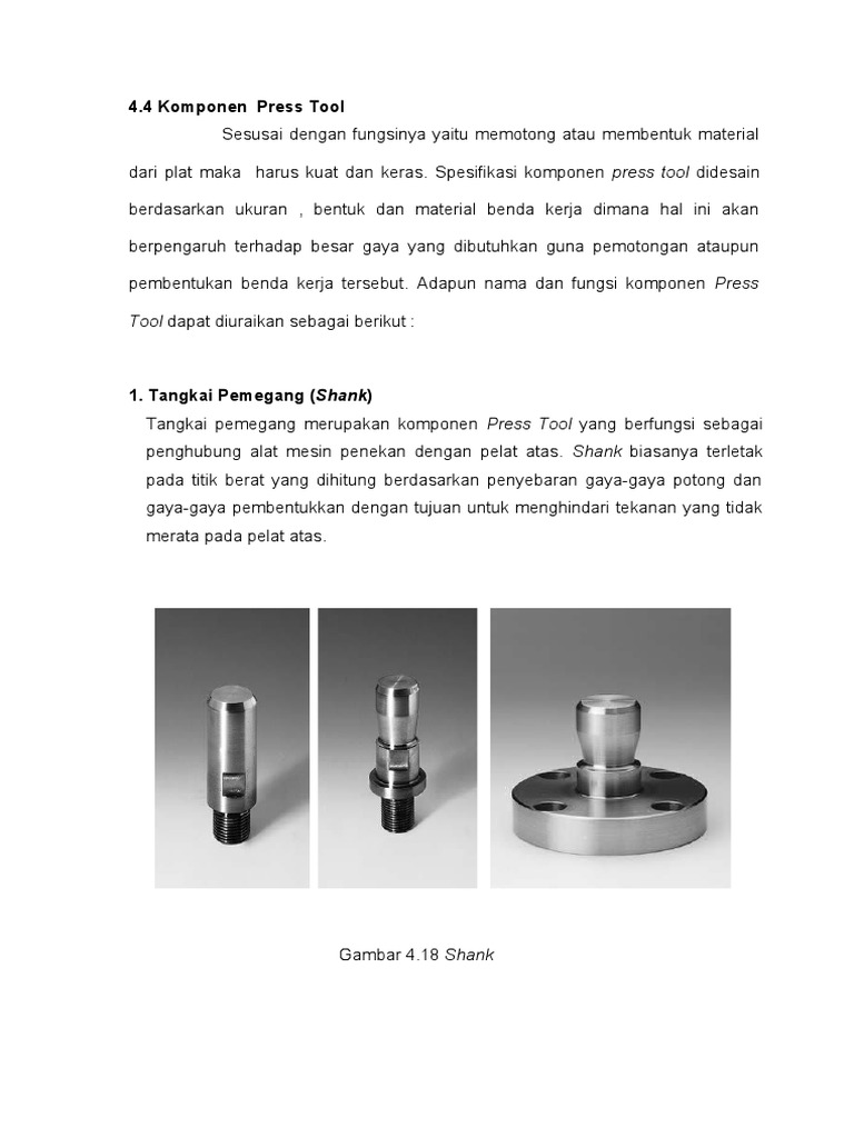 Komponen Press Tool Pdf